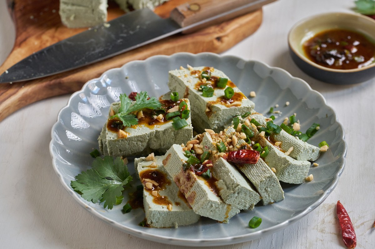 Tofu Recipe：Healthy Black Bean Tofu, cold dish with spicy sauce – A ...